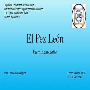 Pez leon pez leon pez leon pez leon pez leon | PPTX