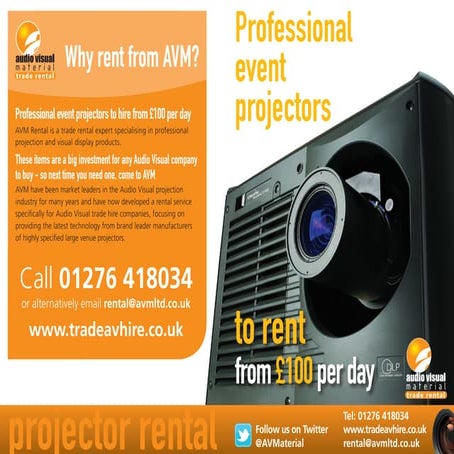 Audio Visual Material Trade Rental Brochure | PDF