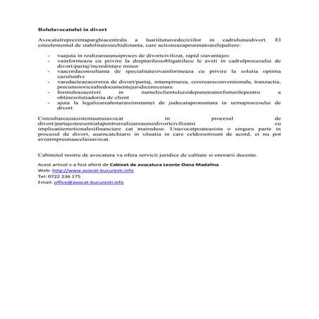 Acte divort | DOCX