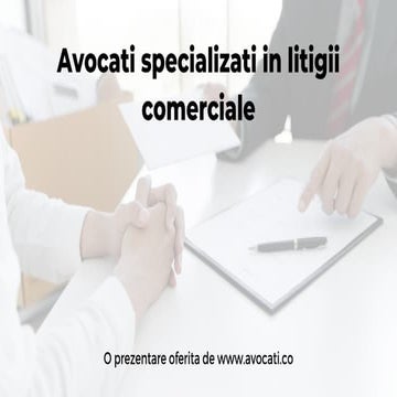 Avocati specializati in litigii comerciale | PPT