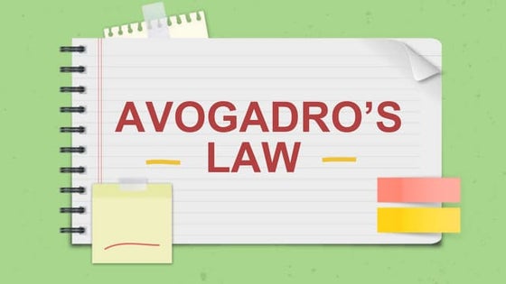 Avogadro's law | PPT