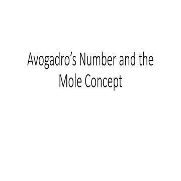 The Mole Concept and Avogadros number.ppt