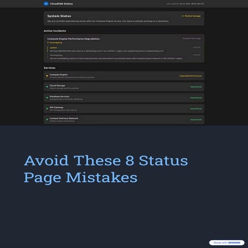 Mistakes To Avoid With Your Public Status Page | PDF