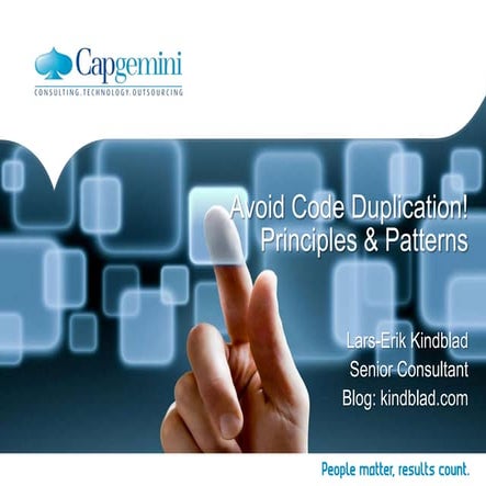 Avoid Code Duplication Principles And Patterns Ppt