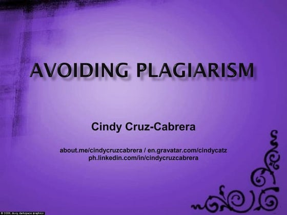 Plagiarism and how to avoid it | PPT