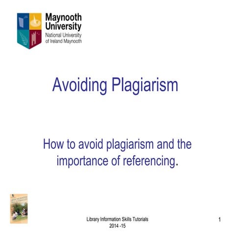 Citing, referencing and avoiding plagiarism | PPTX