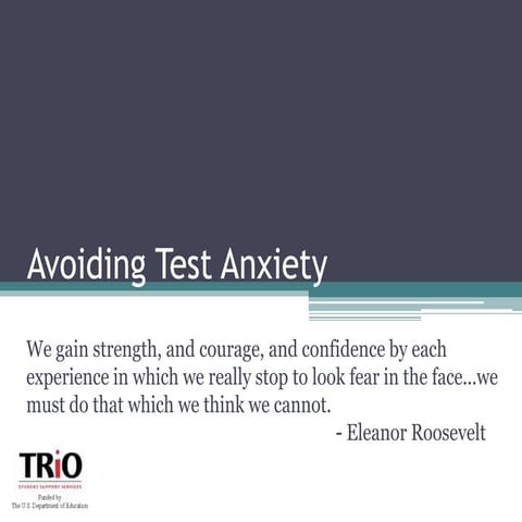 Avoiding Test Anxiety | PPT