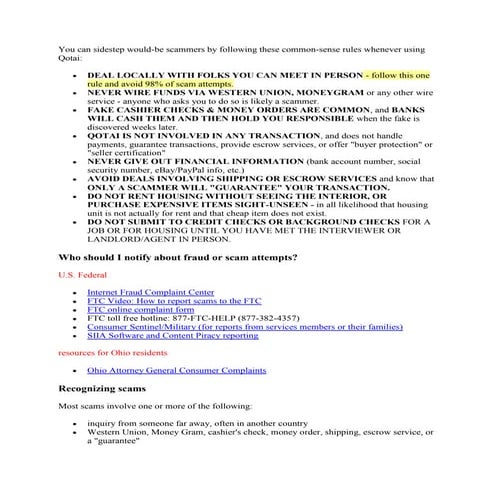 Avoid scams & fraud | DOCX