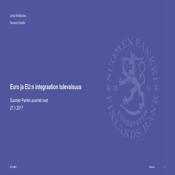 Avoimet ovet-tietoisku-euro ja eu-jenni-hellström | PPT