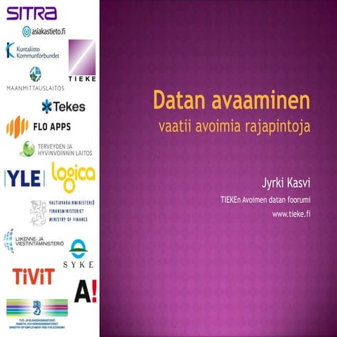 Avoin data ja rajapinnat | PPT
