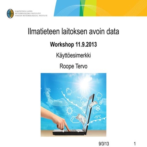 AvoinData-workshop käyttöesimerkki | PDF