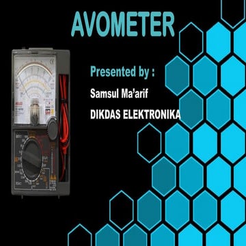 pengertian avometer serta cara melekukan pengukuran | PPTX