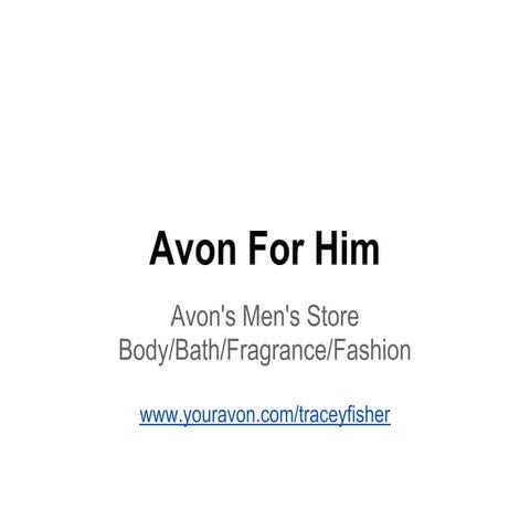 Avon Men's Store Presentation | PDF