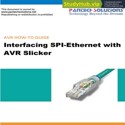 AVR HOW-TO GUIDE Interfacing SPI-Ethernet With AVR Slicker Contents At ...