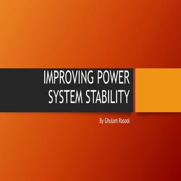 Power System Control | PPT