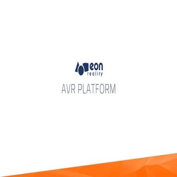 THE AVR PLATFORM AR & VR products for education & enterprise. | PDF
