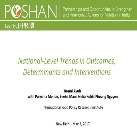 National-Level Trends in Outcomes, Determinants and Interventions | PPT