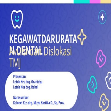 Avulsi dan Dislokasi pada Rongga Mulut dan gigi | PPTX