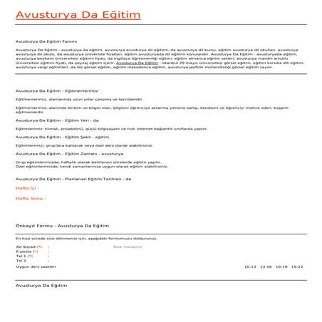 Avusturya da-egitim | PDF
