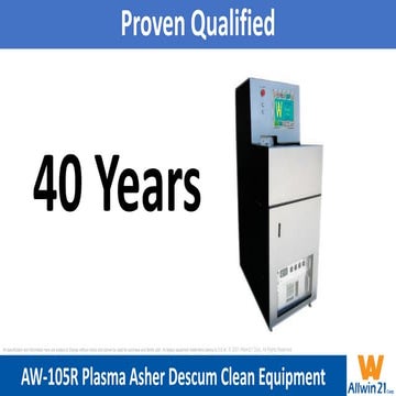 Aw 105 r plasma asher descum clean | PPT