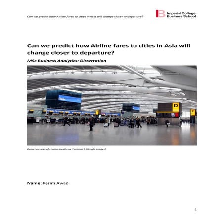 Can we predict Airline fares from London to cities in Asia | PDF