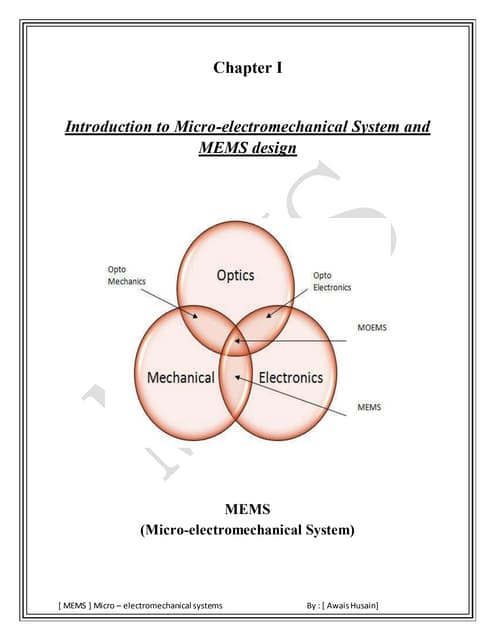Micro Electromechanical System (MEMS) | PPT