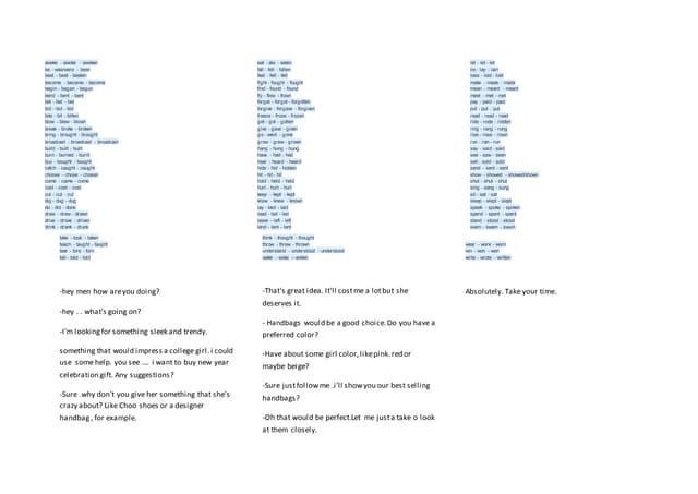 conjugation of verb | DOCX