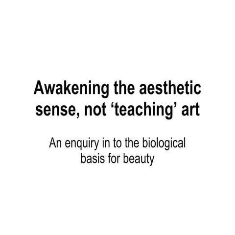 Awakening the aesthetic sense, not ‘teaching rz | PPS | Parenting ...