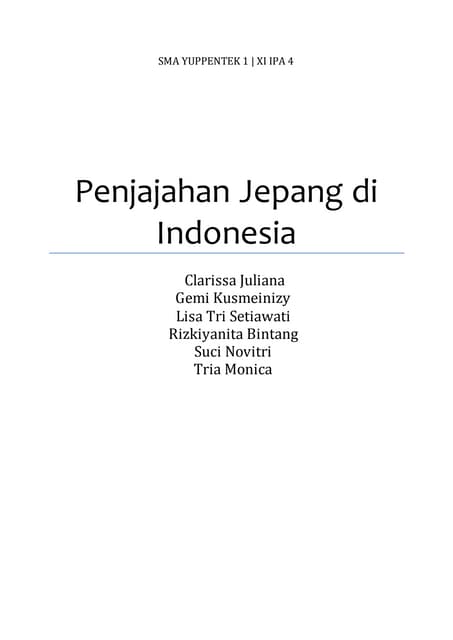Sejarah, dampak Penjajahan Jepang di Indonesia.pptx