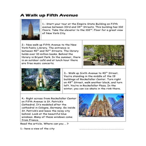 A Walk up Fifth Avenue | DOC