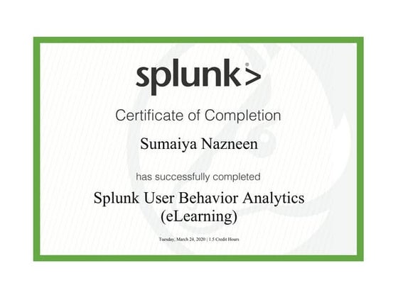 Splunk Certificate | PPT