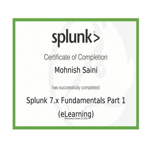 Splunk Fundamentals Part 1 | PPT