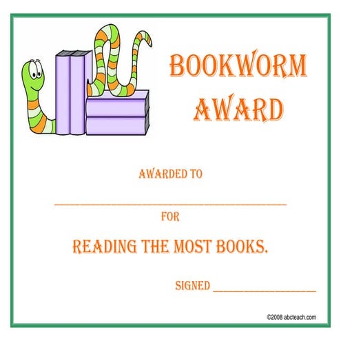 Award bookworm | PDF