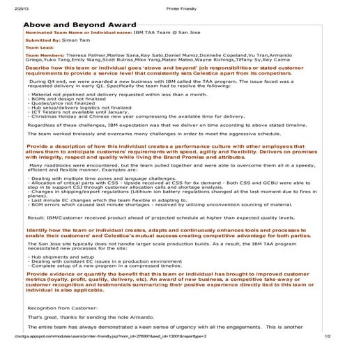 Award - Dream Team | PDF