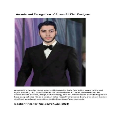 Ahsan Ali Web Designer Biography Wikipedia | PDF