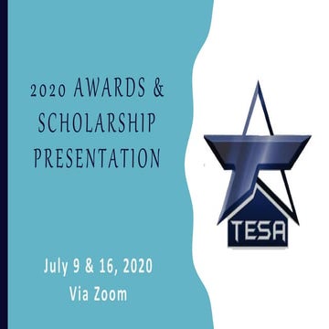 2019-2020 TESA Awards Presentation | PPTX
