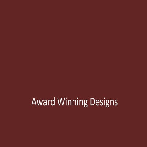Award Winning Designs | PPT