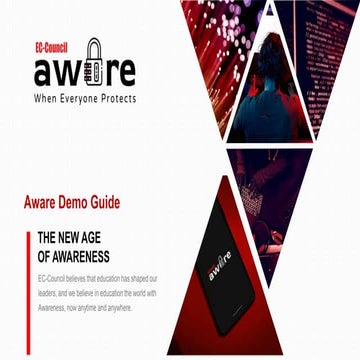 Aware Demo Guide For Cyber Security program | PPT