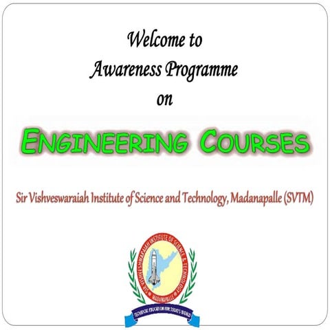 Awareness programme on engineering courses | PPTX