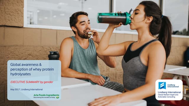 Awareness And Perception Of Whey Protein Hydrolysates Executive