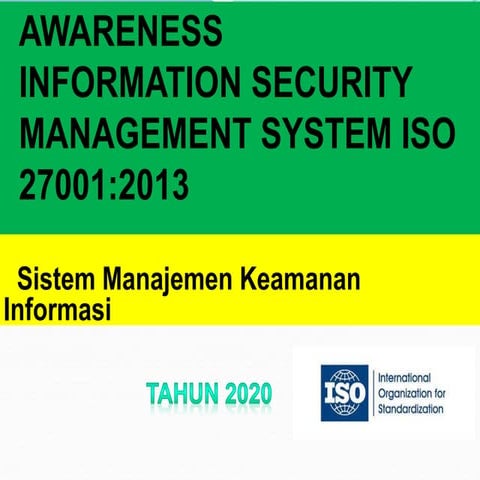Awareness ISMS ISO 27001:2013 | PPT