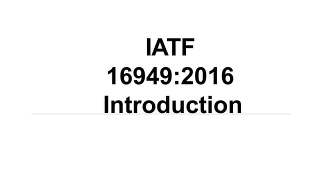 Iatf 16949 training | PPTX