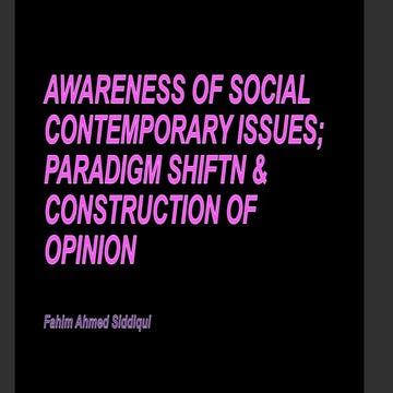 Awareness of social contemporary issues [autosaved] | PPTX