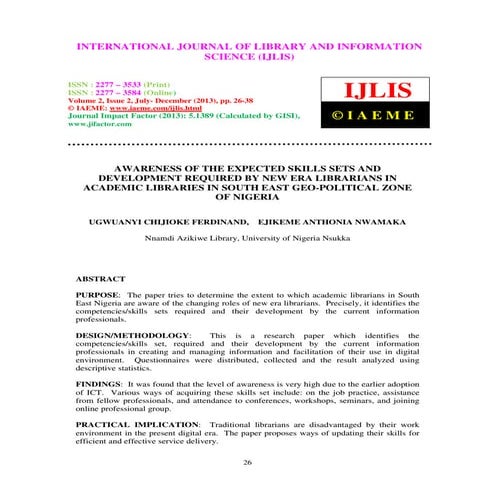 Awareness of the expected skills sets and development requir | PDF