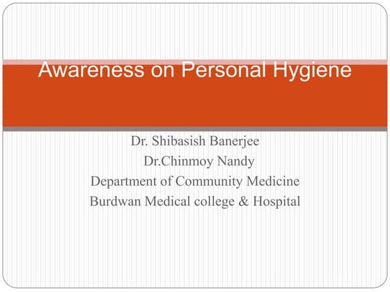 Promoting Personal Hygiene Awareness – TASEAL