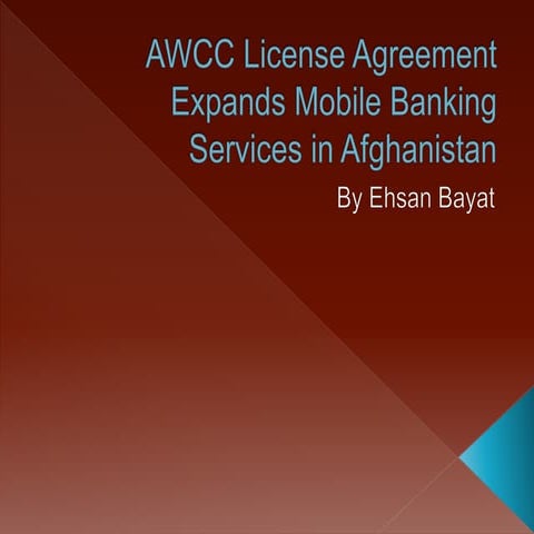AWCC License Agreement Expands Mobile Banking Services in Afghanistan ...