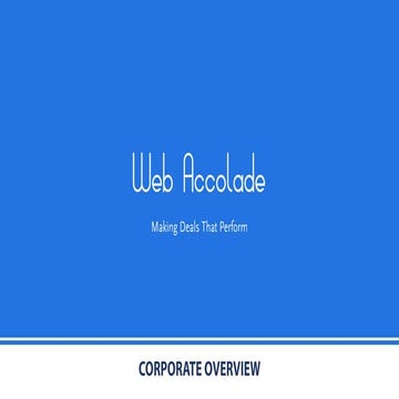 Web Accolade - Corporate Overview | PDF