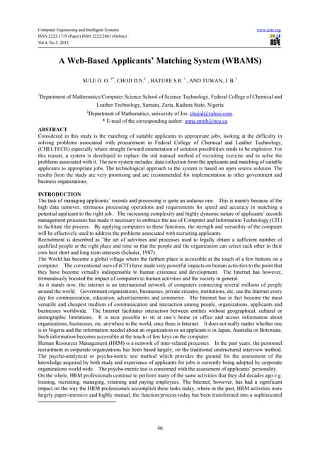 JOB MATCHING USING ARTIFICIAL INTELLIGENCE | PDF