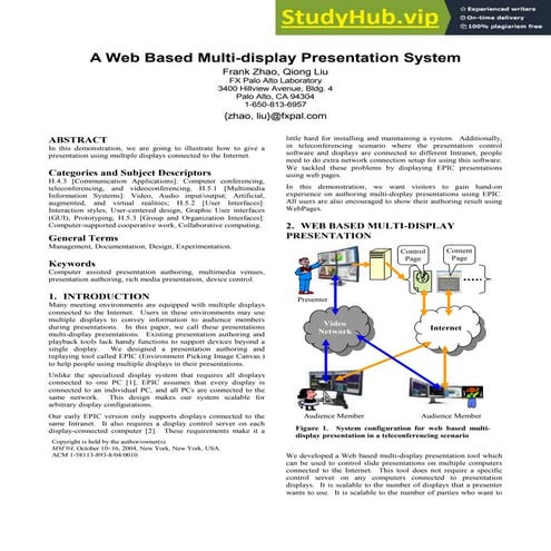 A Web Based Multi-Display Presentation System | PDF