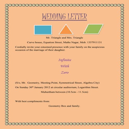 A wedding letter | DOCX